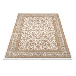 Teppich, B:120cm H:12mm L:180cm, beige, OCI DIE TEPPICHMARKE, Viskose, Wohnzimmer, Teppiche, "INSPIRATION KESHAN", maschinell gewebt, Orient Optik,