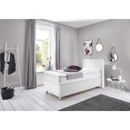 Boxspringbett, B:105cm L:210cm, wei&szlig;, Westfalia Schlafkomfort, Bezug: 100% Polyester;Polsterung: 100% Polyester, Komplettbetten, wahlweise mit