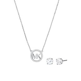 Michael Kors Damen Ohrring und Ketten Set "Mulitpack Schmuck Silber 925 PREMIUM", silber, Silber 925 (Sterlingsilber), Schmuck_Sets, mit Zirkonia
