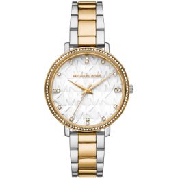 Michael Kors Damen Quarzuhr "PYPER", gold, Armbanduhren, Armbanduhr, Damenuhr, Edelstahlarmband, analog, Glassteine