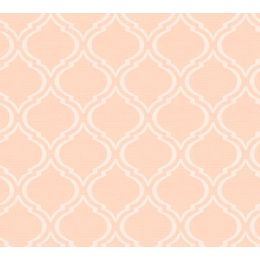 Livingwalls LIVING WALLS Textiltapete "Di Seta", B/L: 0,53mm x 10,05mm, rosa, Tapeten, Klassik Tapete Art Deco Tapeten Wohnzimmer Schlafzimmer K&uuml;che Design