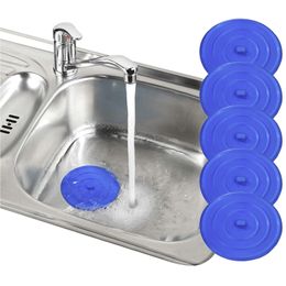 Maximex Waschbeckenst&ouml;psel "Universal", H:0,5cm &Oslash;:11cm, blau, St&ouml;psel, Abflussst&ouml;psel, Silikon, f&uuml;r Standardwannen, Waschbecken & Sp&uuml;le