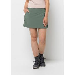 Jack Wolfskin Damen Hosenrock "PRELIGHT SKORT W"picnic, grün, Gr. L, OBERSTOFF 84% POLYAMID, 16% ELASTHAN FUTTER 89% POLYESTER, 11% ELASTHAN, Röcke