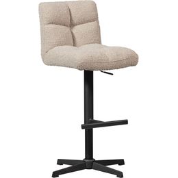 Barhocker Woood, B:44cm H:114cm T:58cm, beige, Küche, Hocker, "Vinny", drehbar, höhenverstellbar, Breite 44 cm