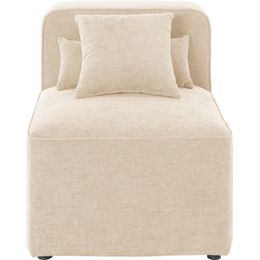 Sofa-Mittelelement Home Affaire, B:70cm H:76,5cm T:93cm, beige, 100% Polyester, Polsterelemente, "Sundstrup", Modulserie, individuelle