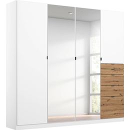 Dreht&uuml;renschrank Rauch, B:181cm H:197cm T:54cm, wei&szlig;, Holzwerkstoff, Schr&auml;nke, "Kleiderschrank Schrank Garderobe W&auml;scheschrank Ankleide ONTARIO"