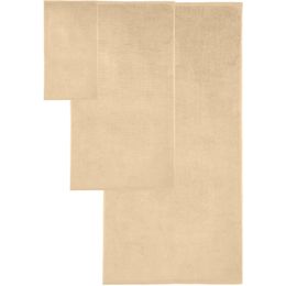 Handtuch Set Bruno Banani, beige, Frottier, Obermaterial: 100% Baumwolle, Handtuch-Sets, "Lana, Handtuch-Set in Premium Qualit&auml;t 600g/m&sup2;",