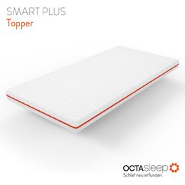 Topper OCTAsleep, B:180cm H:7cm L:200cm, wei&szlig;, Kaltschaum, Komfortschaum, Viscoschaum, Topper, "OCTAsleep Smart Plus Topper, 90x200 cm, 140x200 cm
