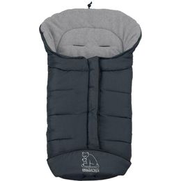 Fußsack Heitmann Felle, B:47cm L:98cm, grau, Polyester, Fußsäcke, "Eisbärchen - Winterfußsack Copy Fleece", mit Fleecefutter, Mumienform möglich, für