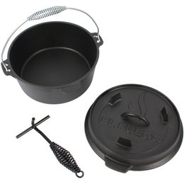 Kasserolle El Fuego, B:35,2cm H:16cm L:33,1cm, schwarz, T&ouml;pfe, "El Fuego Dutch Oven", aus Gusseisen, mit spezieller Oberfl&auml;chenveredelung, 5,6 l