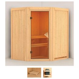 Karibu Sauna "Tomke", ohne Ofen, (ohne Ofen), beige, Saunen, ohne Ofen