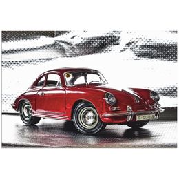 Wandbild Artland, B:60cm H:40cm, rot, Wohnzimmer, Bilder, "Klassiker - Der Porsche 356", als Alubild, Outdoorbild, Leinwandbild, Poster, Wandaufkleber