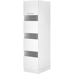 Wäscheschrank respekta, B:50cm H:200cm T:67,6cm, weiß, Spanplatte, Schränke, "Clara", (B x T x H) 50 x 67,6 x 200 cm