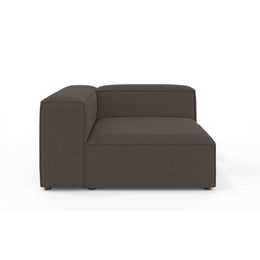 Ottomane OTTO HOME, B:130cm H:72cm T:130cm, braun, 100% Polyester, Sofas, "HAILY links/rechts bestellbar, Loungem&ouml;bel, Ma&szlig;e B/T/H: 130/130/72 cm",