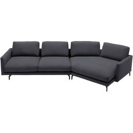 Wohnlandschaft, B:353cm H:91cm T:175cm, schwarz, CREATION BY ROLF BENZ, Sofas, "CR.414 mit Kuschelecke f&uuml;r Wohlf&uuml;hlkomfort", Wahlweise aus Leder oder