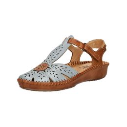 Pikolinos Damen Riemchensandale "Pikolinos Sandalen Leder", Gr. 42, blau, Leder, Schuhe