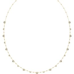 Swarovski Damen Kette mit Anhänger "Imber", Metall, L: 80 B: 7mm, gold, Metall, B:7mm, Halsketten, mit Swarovski Kristall