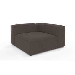 Ottomane OTTO HOME, B:130cm H:72cm T:130cm, braun, 100% Polyester, Sofas, "HAILY links/rechts bestellbar, Loungemöbel, Maße B/T/H: 130/130/72 cm",