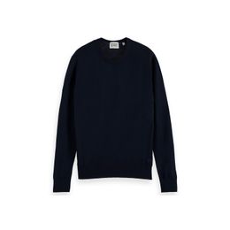 Scotch & Soda SCOTCH & SODA Herren Sweater "Strickpullover Essentials - Crewneck pullover in Merino wool", blau, Gr. XL, Obermaterial: 100% Wolle mw., Sweatshirts