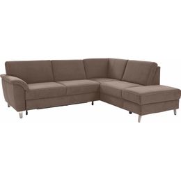 Sit & More Ecksofa SIT & MORE, B:250cm H:87cm T:201cm, braun, Kunstleder SOFTLUX;Luxus-Microfaser (100% Polyester), Wohnzimmer, Sofas, "Texel L-Form", mit