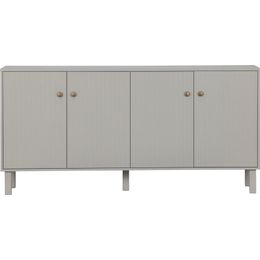 Sideboard Woood, grau, Holzwerkstoff, Wohnzimmer, Sideboards, "Madu", Kommode aus Kiefernholz, aus Stauraum H 78 cm x B 160 cm x T 46 cm