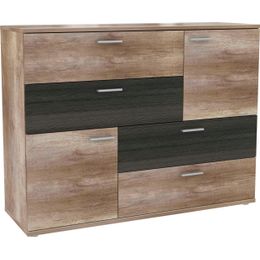 Kommode FORTE, B:125cm H:95,9cm T:41,3cm, braun, Schlafzimmer, Sideboards, "Skive", Breite ca. 125 cm
