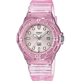 Kinder Quarzuhr, rosa, CASIO TIMELESS COLLECTION, Armbanduhren, Armbanduhr, Kinder, Jugendliche, bis 10 bar wasserdicht, Leuchtzeiger