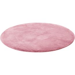 Badematte, H:20mm, rosa, WECON HOME BASICS, Polyester, Badematten, "Joris", waschbar, viele Gr&ouml;&szlig;en, Badezimmerteppich, uni