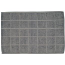 Hotelmatte Ross, H:10mm, grau, Baumwolle, Badematten, "Unifond", besonders weich, Badezimmerteppich, uni
