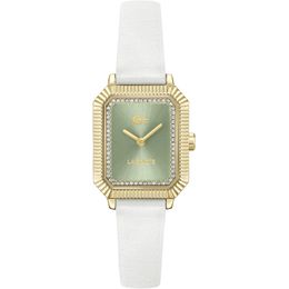 Lacoste Damen Quarzuhr "Lacoste PARISIENNE", wei&szlig;, Armbanduhren, Armbanduhr, Damenuhr, Lederarmband, analog
