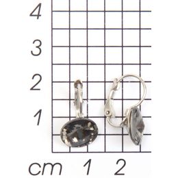 Firetti Damen Paar Ohrh&auml;nger "zeitlos, chic, rund, bunt", Metall, schwarz, Metall, Ohrringe, Made in Germany - mit Glasstein