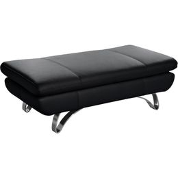 Hocker Places of Style, B:130cm H:43cm T:65cm, schwarz, NaturLEDER-&laquo;Uruguay&laquo; (echtes Rindsleder); St&auml;rke 0, 9 - 1, 1 mm;NaturLEDER- &raquo;Frederica&laquo;