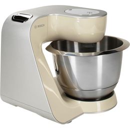 Bosch K&uuml;chenmaschine "Serie 4 MUM58L20, Durchlaufschnitzler, Mixer, grau", B:28cm H:28,2cm T:27,1cm, grau, K&uuml;chenmaschinen, 3 Scheiben, Sch&uuml;ssel,