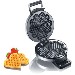 Graef Waffeleisen "WA 80, Edelstahl matt", B:20,5cm H:8,5cm T:27cm Ø:18cm, silber, Waffeleisen