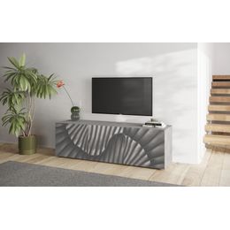 Lowboard Inosign, B:181cm H:68cm T:42cm, grau, Wohnzimmer, Sideboards, "Snake, TV-M&ouml;bel, TV-Schrank, Media-Board, Breite 181 cm, viel Stauraum", mit