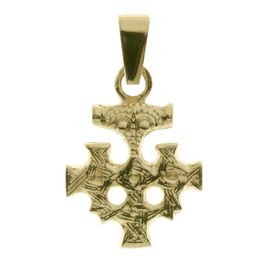 OSTSEE-SCHMUCK Damen Kettenanh&auml;nger "- Hiddensee 15 x 13 mm - Silber 925/000, vergoldet -", Silber 925 (Sterlingsilber), gelb, Silber 925