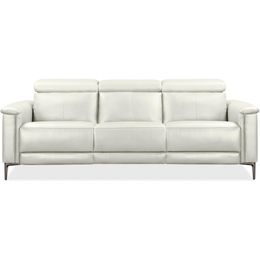 3-Sitzer Home Affaire, B:222cm H:97cm T:100cm, beige, Kunstleder 100% Polyurethan, Sofas, "Lund, mit manueller und elektrischer Relaxfunktion", in 2