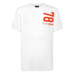 Plein Sport Jungen T-Shirt "T-Shirt"0120, weiß, orange, Gr. M, Obermaterial: 100% Baumwolle, Shirts