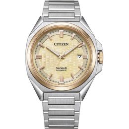 Citizen Herren Automatikuhr "Series 8", silber, Armbanduhren, Armbanduhr, Herrenuhr, Mechanische Uhr, Saphirglas, Edelstahlarmband