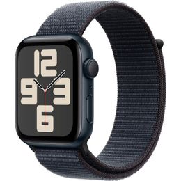 Apple Smartwatch "Watch SE (2024)", 44, ohne eSIM, One-Size, Sport Loop, schwarz, Smartwatches