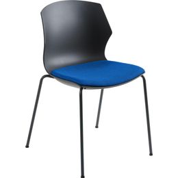 mayer Sitzmöbel Stapelstuhl MAYER SITZMÖBEL, B:51cm H:80,5cm T:53cm, blau, Polyester, Polypropylen, Esszimmer, Stühle, "Stapelstuhl myPRIMO", stapelbar