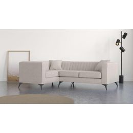 Ecksofa Home Affaire, B:240cm H:74cm T:167cm, beige, 100% Polyester, Wohnzimmer, Sofas, "MATTHEW L-Form ideal f&uuml;r kleine R&auml;ume, Ma&szlig;e B/T/H: