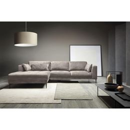 Ecksofa Trendmanufaktur, B:280cm H:80cm T:168cm, grau, 100% Polyester, Wohnzimmer, Sofas, "Luzi, wahlweise mit Schlaffunktion & Bettkasten. OTTOs