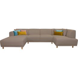 Wohnlandschaft OTTO HOME, B:358cm H:82cm T:192cm, beige, Struktur grob ( 100% POLYPROPYLEN;Struktur fein ( 100% Polyester);Struktur (100% Polyester),