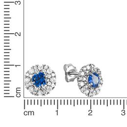 Vivance Damen Paar Ohrstecker "925-Sterling Silber rhodiniert Zirkonia", one-size, Silber 925 (Sterlingsilber), wei&szlig;, Silber 925 (Sterlingsilber),