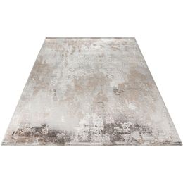 Teppich Obsession, B:120cm H:7mm L:170cm, grau, Bambusseide, Wohnzimmer, Teppiche, "My Jewel of Obsession 951", Kurzflor, modernes abstraktes Design,
