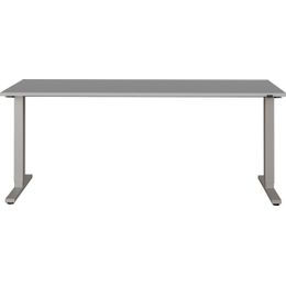 Schreibtisch Germania, B:180cm T:80cm, silber, Büro, Tische, "GW-Agenda Schreibtisch", elektrisch höhenverstellbar mit Memory-Funktion