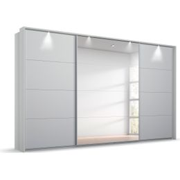 Schwebet&uuml;renschrank Rauch, B:323cm H:214cm T:68cm, grau, Holzwerkstoff, Schr&auml;nke, "Kleiderschrank Schrank Garderobe OTELI inkl. 3 Innenschubladen",
