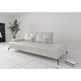 Sit & More Recamiere SIT & MORE, B:231cm H:90cm T:122cm, wei&szlig;, Sofas, "Amica, inkl. Sitztiefenverstellung und Armteilverstellung", wahlweise mit