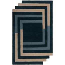 Wollteppich FLAIR RUGS, B:200cm H:10mm L:290cm, gr&uuml;n, Wolle, Wohnzimmer, Teppiche, "Labyrinth Shaped", Schall- und W&auml;rmed&auml;mmung
